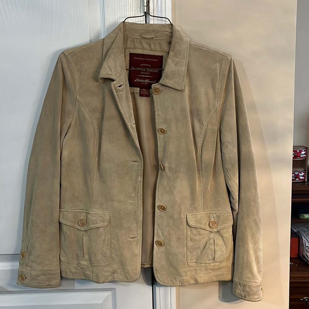 Eddie Bauer Authentic Seattle Suede Washable Jacket - Gem